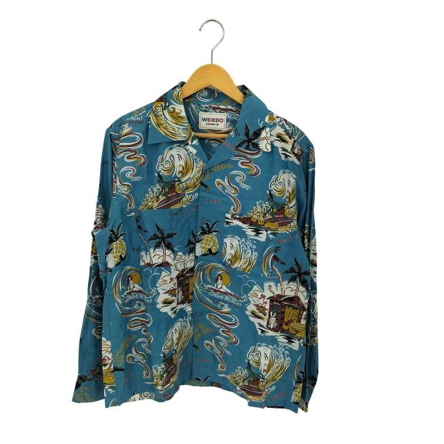 WEIRDO(ウィアード) HUT L/S SHIRTS ロングスリーブ アロハシャツ メンズ import：M 【中古】【ブランド古着バズストア】
