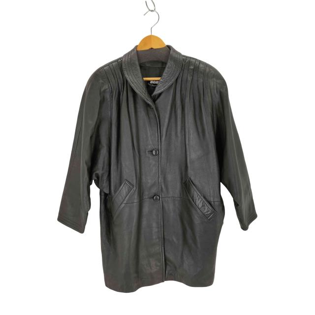 USED古着(ユーズドフルギ) ショールカラー 本革 レザーコート レディース JPN：42 【中古】【ブランド古着バズストア】