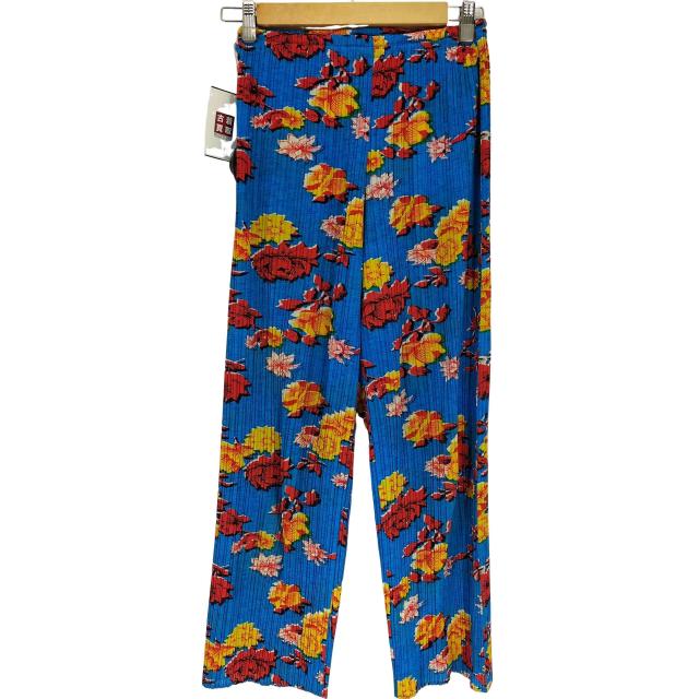 PLEATS PLEASE ISSEY MIYAKE(プリーツプリーズイッセイミヤケ) 90S 97SS フラワー 花柄 総柄 プリーツ パンツ レディース JPN：2 【中古】【ブランド古着バズストア】