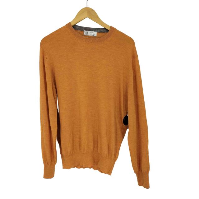 Brunello Cucinelli(ブルネロ クチネリ) CASHMERE＆WOOL カシミヤ混 クルーネックニット  メンズ JPN：50 【中古】【ブランド古着バズストア】
