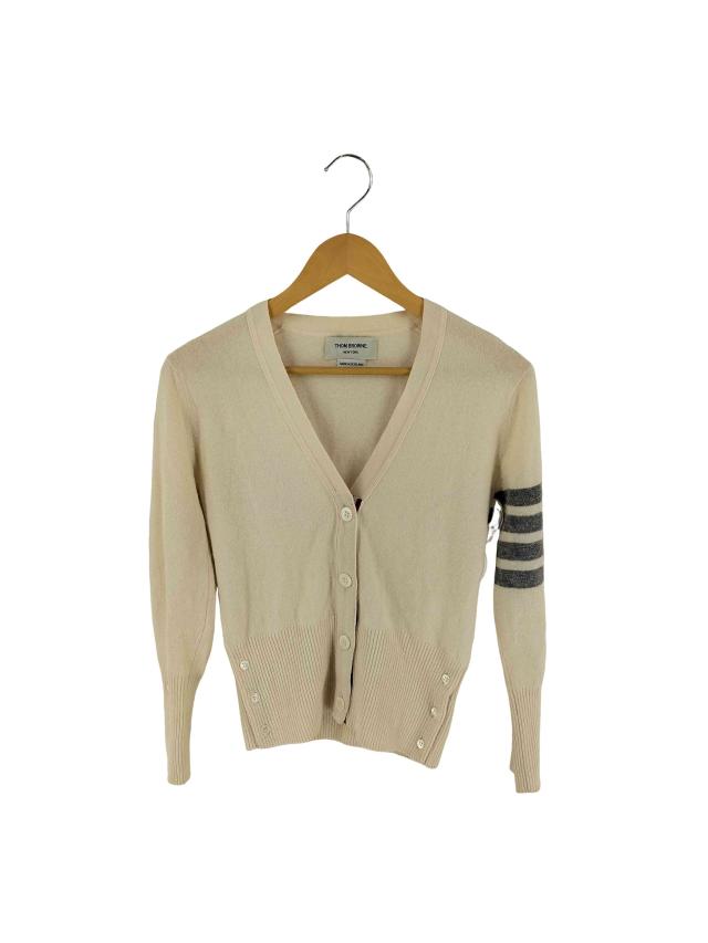 THOM BROWNE(トムブラウン) MILANO STITCH V NECK CARDIGAN CASHMERE レディース  40【中古】【ブランド古着バズストア】