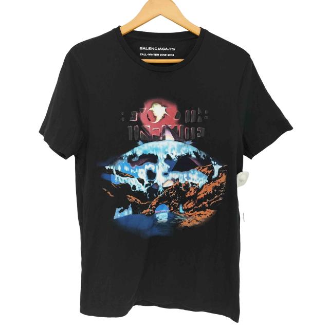 BALENCIAGA(バレンシアガ) FALL-WINTER 2012-2013 クルーネック プリントTシャツ メンズ import：S 【中古】【ブランド古着バズストア】