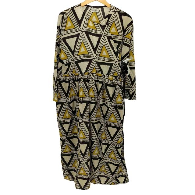 USED古着(ユーズドフルギ) saruche インド染め 三角模様 ワンピース レディース 表記無 【中古】【ブランド古着バズストア】
