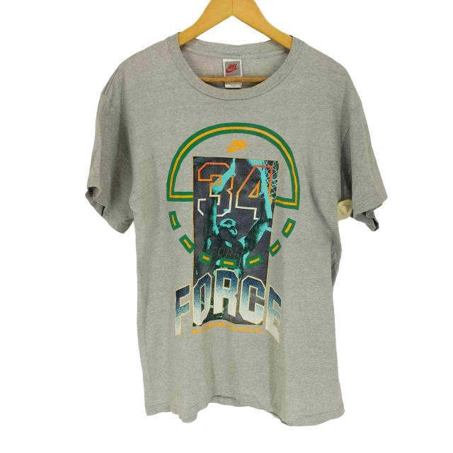 NIKE(ナイキ) 90s 銀タグ USA製 袖裾シングル 34 FORCE BASKETBALL  両面プリントクルーネックTシャツ メンズ JPN：L 【中古】【ブランド古着バズストア】