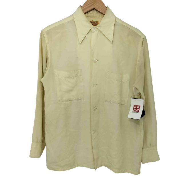 USED古着(ユーズドフルギ) {{Jayson}} 40-50S ロングポイント ロングスリーブワークシャツ メンズ  14-14 1/2【中古】【ブランド古着バズストア】