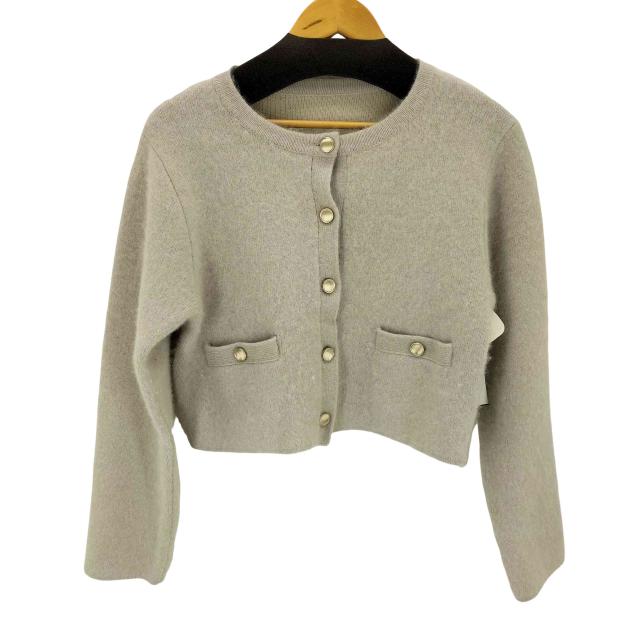 COHINA(コヒナ) フォックスアンゴラダブルフェイスニットジャケット レディース ONE SIZE 【中古】【ブランド古着バズストア】