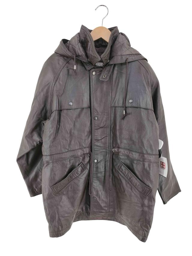 USED古着(ユーズドフルギ) HARAJUKU MOTHER LAMB SKIN フーデットレザージャケット メンズ JPN：M 【中古】【ブランド古着バズストア】