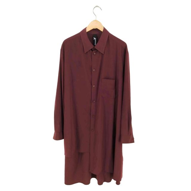 Ground Y(グラウンドワイ) CREPE DE CHINE ASYMMETRY SHIRT クレープデシン アシンメトリーシャツ メンズ JPN：3 【中古】【ブランド古着バズストア】