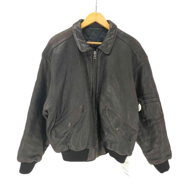 MARITHE FRANCOIS GIRBAUD(マリテフランソワジルボー) 80-90S MILLESIMES シープレザー フライト ジャケット ririジップ メンズ import：M 【中古】【ブランド古着バズストア】