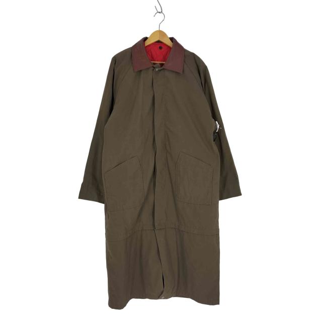 USED古着(ユーズドフルギ) 2way キルティングライナー 襟レザー ワークコート ロングコート   メンズ import：L 【中古】【ブランド古着バズストア】