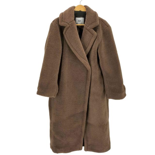 SLY(スライ) AIRY BOA LONG コート レディース FREE 【中古】【ブランド古着バズストア】
