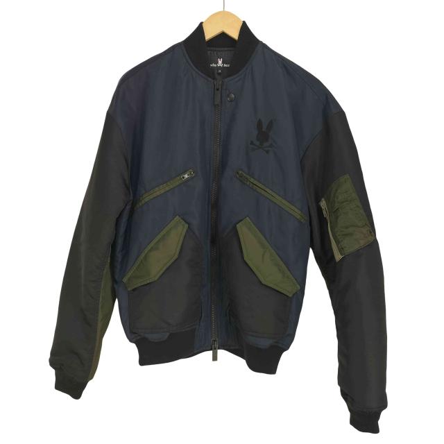 Psycho Bunny(サイコバニー) バイカラーデザイン MA-1 ジャケット メンズ import：M 【中古】【ブランド古着バズストア】