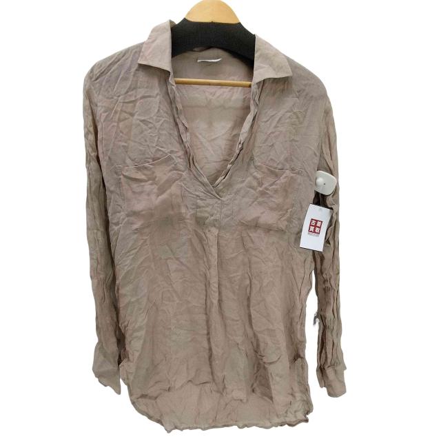 DRIES VAN NOTEN(ドリスヴァンノッテン) レーヨン スキッパー シアー シャツ ブラウス レディース import：S 【中古】【ブランド古着バズストア】