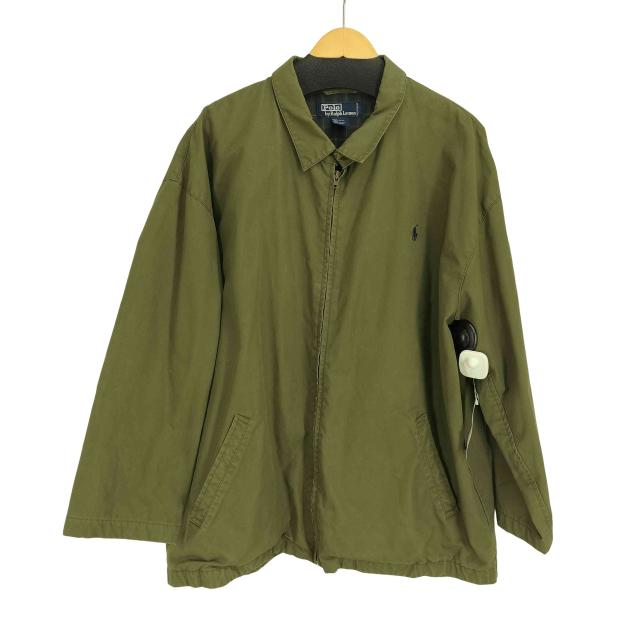 Polo by RALPH LAUREN(ポロバイラルフローレン) 90S ポニー刺繍 スイングトップ 裏地チェック メンズ 表記無 【中古】【ブランド古着バズストア】