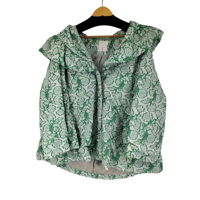 USED古着(ユーズドフルギ) MECRE フラワージャガードショールカラーコート レディース JPN：M 【中古】【ブランド古着バズストア】