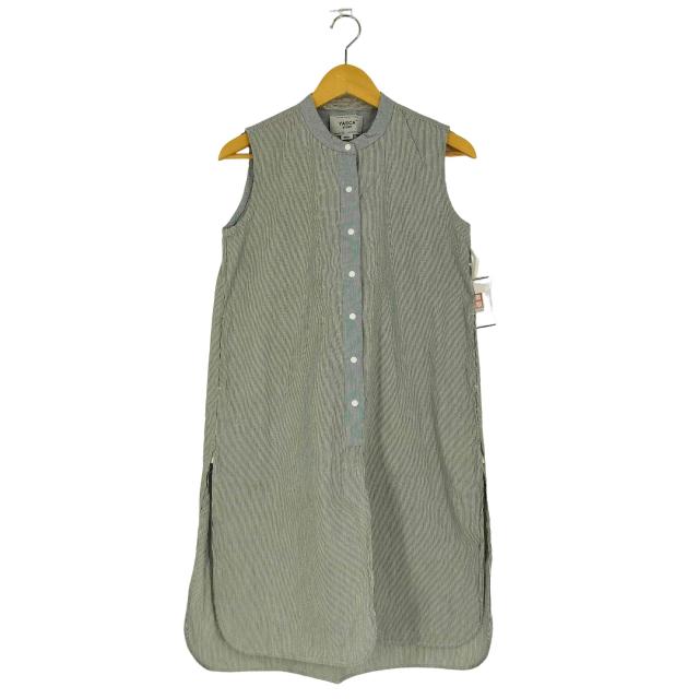 YAECA(ヤエカ) STUDY ストライプ スナップボタン ノースリーブ プルオーバーシャツワンピース レディース JPN：S 【中古】【ブランド古着バズストア】の通販はau PAY ...