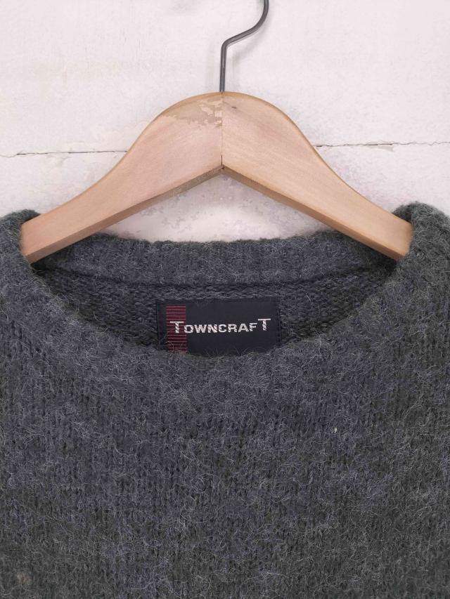 TOWNCRAFT(タウンクラフト) 復刻 モヘア混クルーネックニットセーター