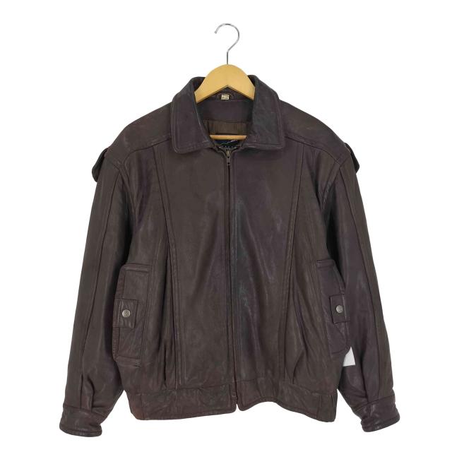 USED古着(ユーズドフルギ) パテッド レザーフライトジャケット メンズ import：M 【中古】【ブランド古着バズストア】