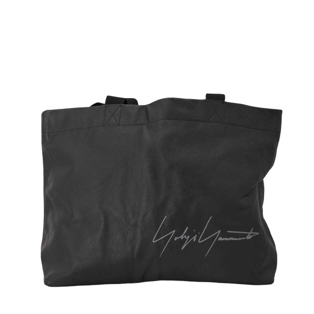 Yohji Yamamoto(ヨウジヤマモト) シグネチャーロゴカウレザートートバッグ S メンズ ONE SIZE 【中古】【ブランド古着バズストア】