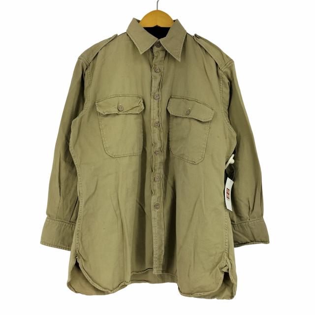 USED古着(ユーズドフルギ) 50S オーストラリア軍 コンバッドシャツ マチ付き CGCF メンズ  16/32【中古】【ブランド古着バズストア】