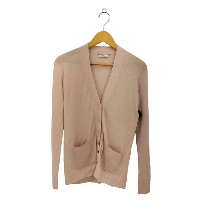 BALENCIAGA(バレンシアガ) カシミヤ ダブルポケット Vネック ロングスリーブ 薄手カーディガン レディース  34【中古】【ブランド古着バズストア】