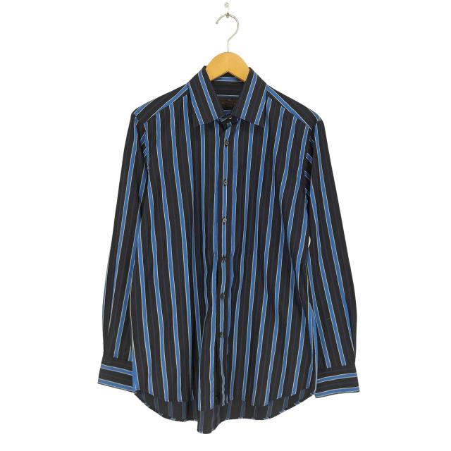 ETRO(エトロ) MADE IN ITALY ストライプシャツ メンズ  LARGE【中古】【ブランド古着バズストア】