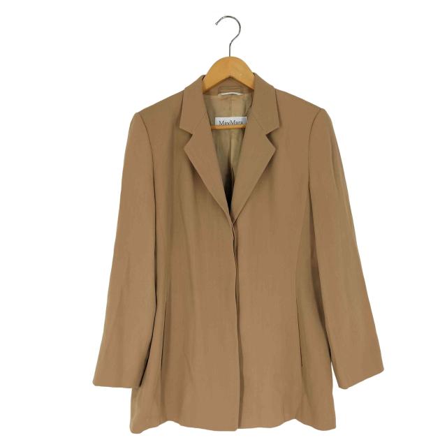 MAX MARA(マックスマーラ) 00s イタリア製 銀タグ ウール 比翼ジャケット レディース JPN：42 【中古】【ブランド古着バズストア】