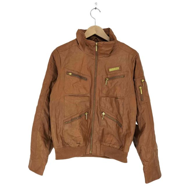 COOGI(クージー) フェイクレザー バックスタッズデザイン レザージャケット メンズ import：L 【中古】【ブランド古着バズストア】