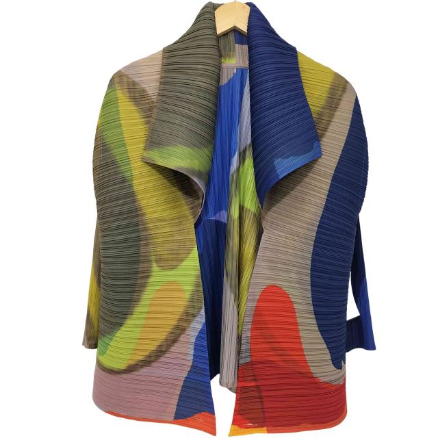 USED古着(ユーズドフルギ) 総柄 プリーツ ボレロ レディース 表記無 【中古】【ブランド古着バズストア】