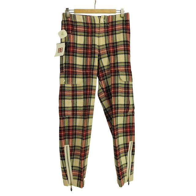 Jean Paul GAULTIER(ジャンポールゴルチエ) ウール 裾ジップ タータンチェック カーゴパンツ メンズ  40【中古】【ブランド古着バズストア】