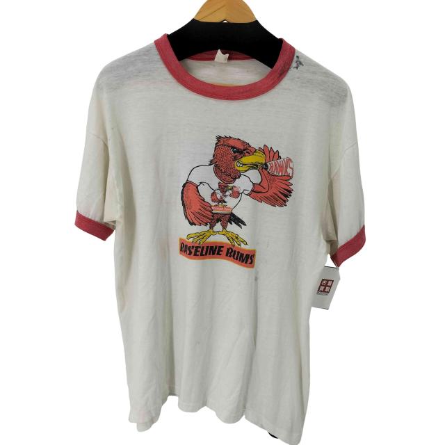 USED古着(ユーズドフルギ) STONY CREEK USA製 BASELINE BUMS / BUDLIGHT リンガー Tシャツ メンズ import：XL 【中古】【ブランド古着バズストア】