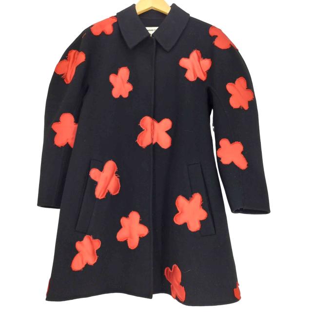 USED古着(ユーズドフルギ) {{SHUSHUTONG シュシュトン}} 19〜20AW Flower Patch Wool Bal Collar Coat フラワー パッチ ウール ステンカラーコート レディース【中古】【ブランド古着バズストア】