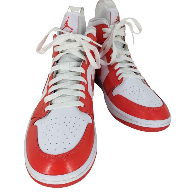 JORDAN BRAND(ジョーダンブランド) WMNS AIR JORDAN 1 MID WHITE HABANERO RED メンズ JPN：29 【中古】【ブランド古着バズストア】