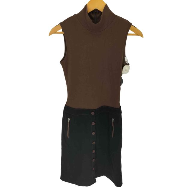 FOXEY NEW YORK(フォクシーニューヨーク) ハイネックドッキングノースリーブワンピ レディース  38【中古】【ブランド古着バズストア】