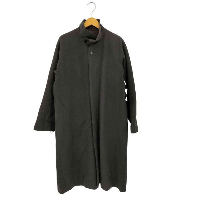 Jurgen Lehl(ヨーガンレール) アンゴラ ウール 比翼 スタンドカラー ステンカラー 2way コート レディース JPN：M 【中古】【ブランド古着バズストア】