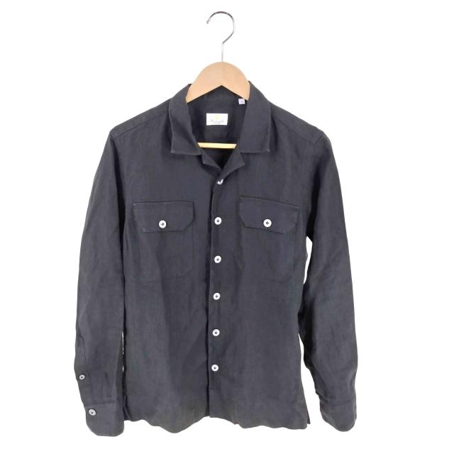 giannetto(ジャンネット) リネンオープンカラーシャツ メンズ import：XS 【中古】【ブランド古着バズストア】