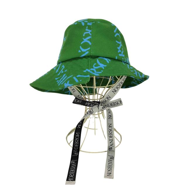 JW ANDERSON(ジェイダブリューアンダーソン) Logo Grid Asymmetric Bucket Hat メンズ  60【中古】【ブランド古着バズストア】