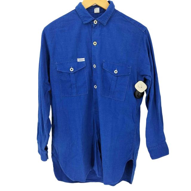 USED古着(ユーズドフルギ) panar carson pirie scott co 40S プルオーバーオフィサーシャツ メンズ 表記無 【中古】【ブランド古着バズストア】