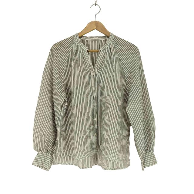 Pinky＆Dianne(ピンキーアンドダイアン) シアーストライプギャザーブラウス レディース  38【中古】【ブランド古着バズストア】