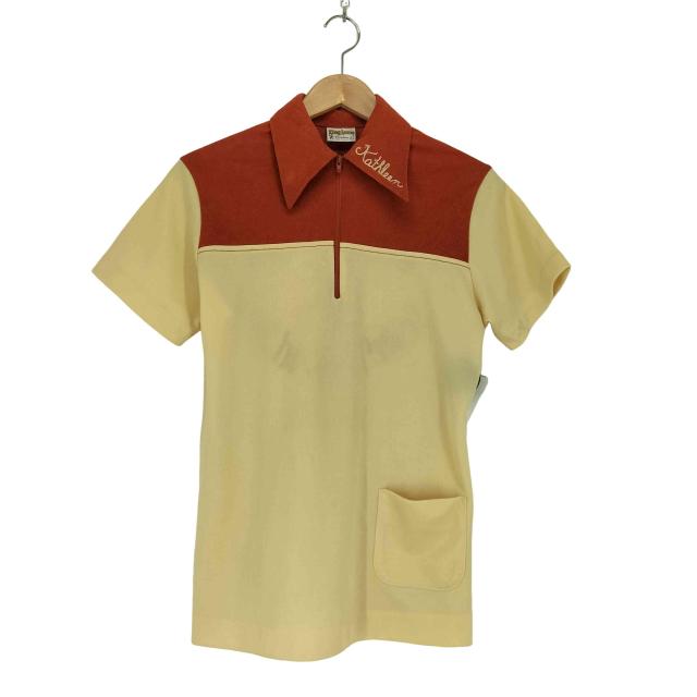 King louie(キングルイ) 70s USA製 パイル切替ハーフジップシャツ メンズ  34【中古】【ブランド古着バズストア】