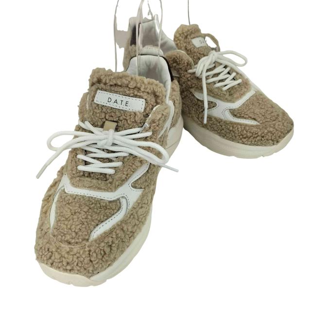 USED古着(ユーズドフルギ) {{D.A.T.E.}} FUGA FG FUR TEDDY BEIGE ファー テディ スニーカー レディース JPN：23.5 【中古】【ブランド古着バズストア】