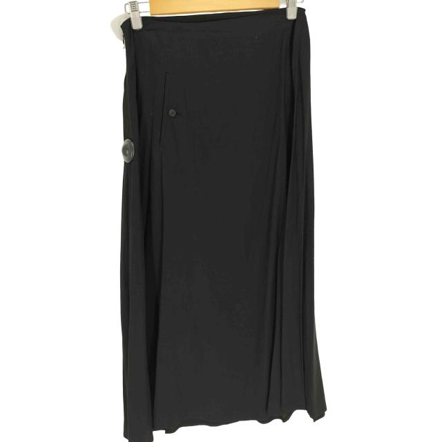 Yohji Yamamoto(ヨウジヤマモト) COLLECTIONS 25SS Ry WRINKLED LAWN R POCKET SKIRT Ry シワ加工ローン R ポケットスカート レディース JPN：1 【中古】【ブランド古着バズストア】
