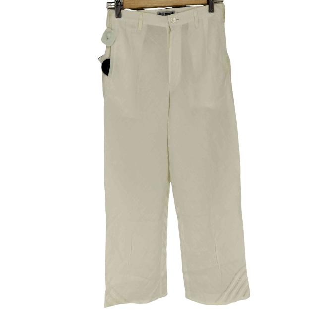 ISSEY MIYAKE(イッセイミヤケ) 90S 98SS 裾織柄リネンパンツ レディース  L【中古】【ブランド古着バズストア】