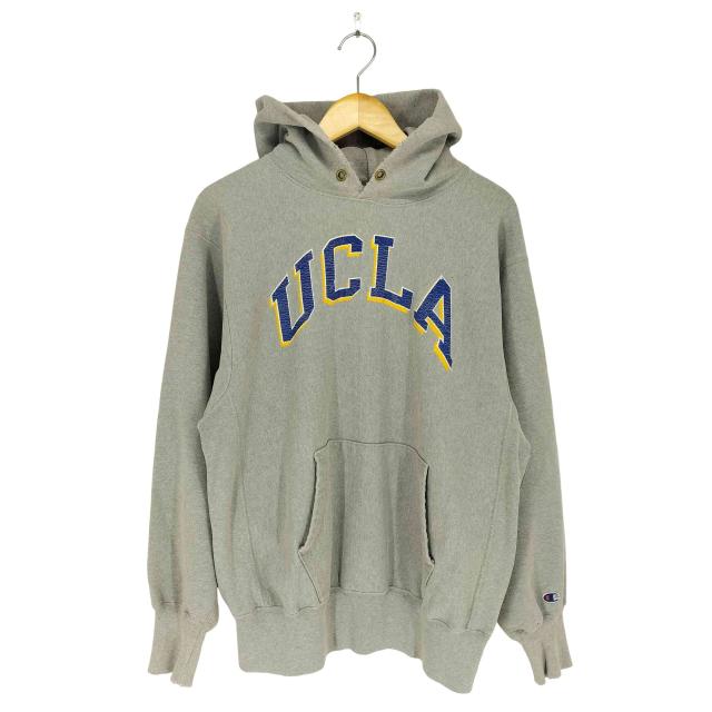 Champion(チャンピオン) 90s USA製 REVERSE WEAVE UCLA フロントラバープリント プルオーバーパーカー メンズ JPN：XL 【中古】【ブランド古着バズストア】