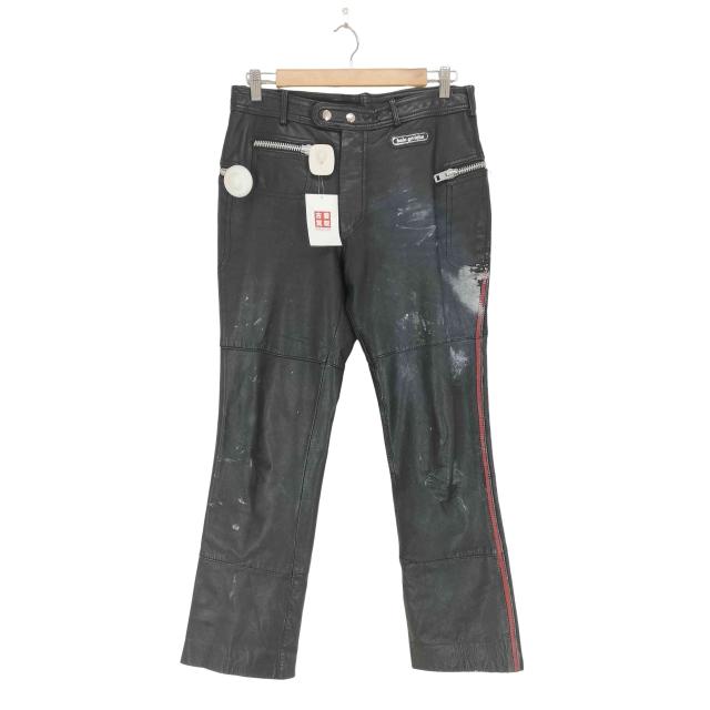USED古着(ユーズドフルギ) HEIN GERICKE ジップデザインレザーバイカーパンツ メンズ  34【中古】【ブランド古着バズストア】