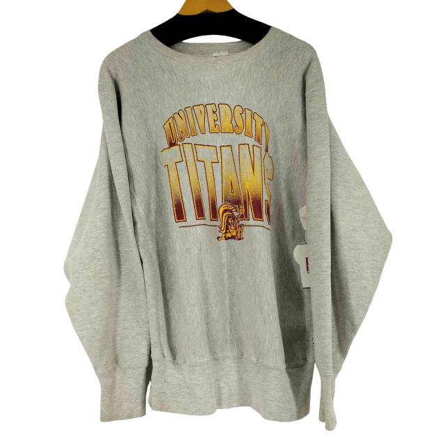 Champion(チャンピオン) 90S USA製 フロントプリント クルーネックスウェット メンズ  XL【中古】【ブランド古着バズストア】