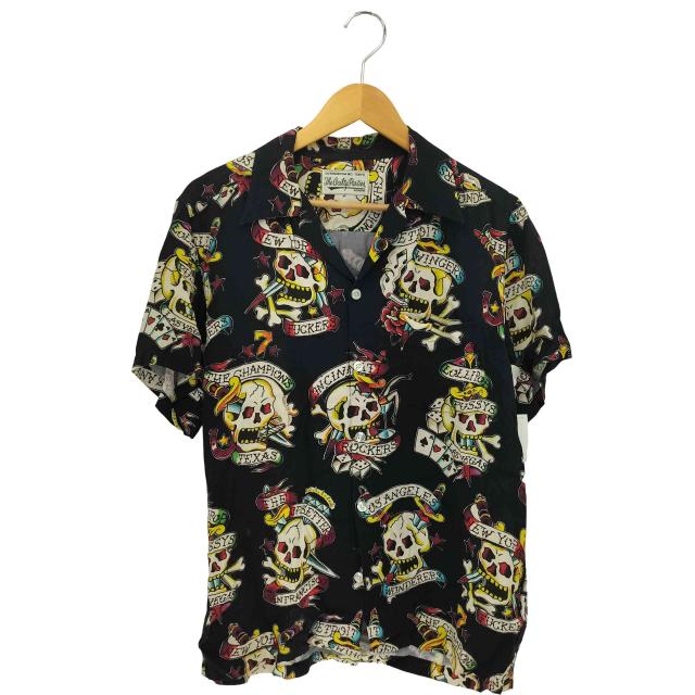 WACKO MARIA(ワコマリア) Captain Skull Tattoo Aloha Shirt キャプテンスカル タトゥー半袖アロハシャツ メンズ  1【中古】【ブランド古着バズストア】