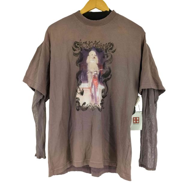 ACNE STUDIOS(アクネストゥディオズ) L/S レイヤードプリントTシャツ レディース  XXS【中古】【ブランド古着バズストア】