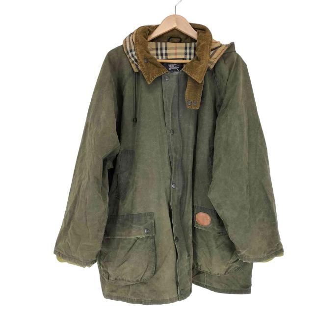 BURBERRYS(バーバリーズ) 80S イングランド製 裏地ノヴァチェック オイルドフードジャケット メンズ 表記無 【中古】【ブランド古着バズストア】