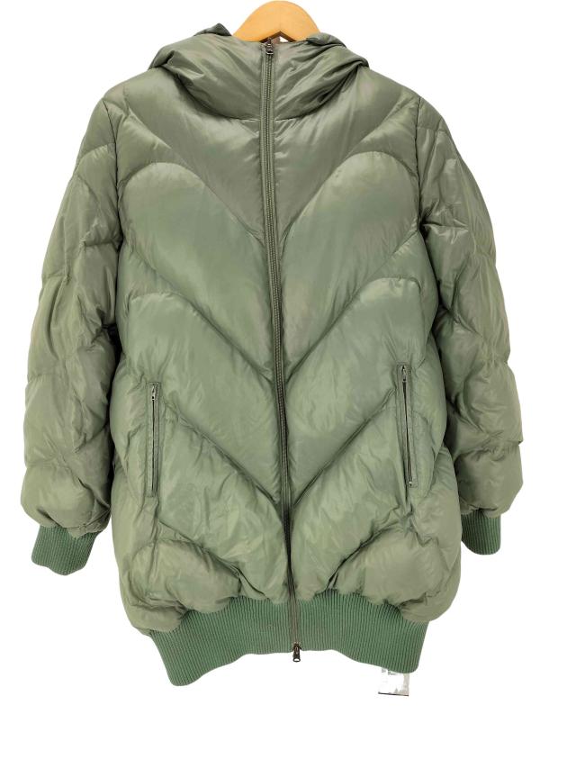 TSUMORI CHISATO(ツモリチサト) 裏地 総柄 絹 シルク リバーシブル キルティング フェザー ロング ダウン ジャケット ダブルジップ レディース JPN：2 【中古】【ブランド古着バズストア】